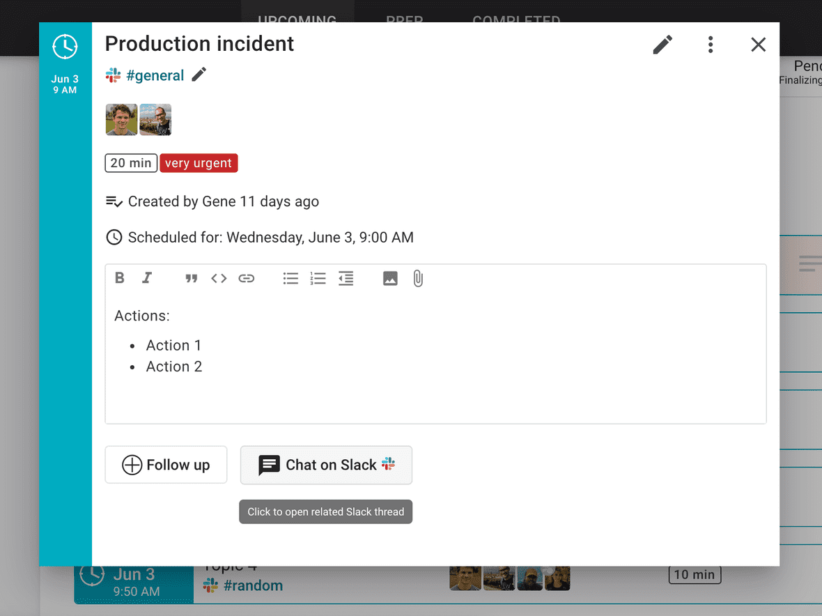 Chat on Slack, 1-1 + all-hands optimized layouts, and more | Remeet ...
